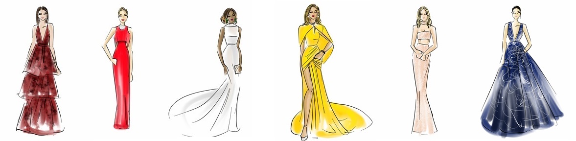Red Carpet Looks- Even Better with Chic Sketch - Manhattan Digest