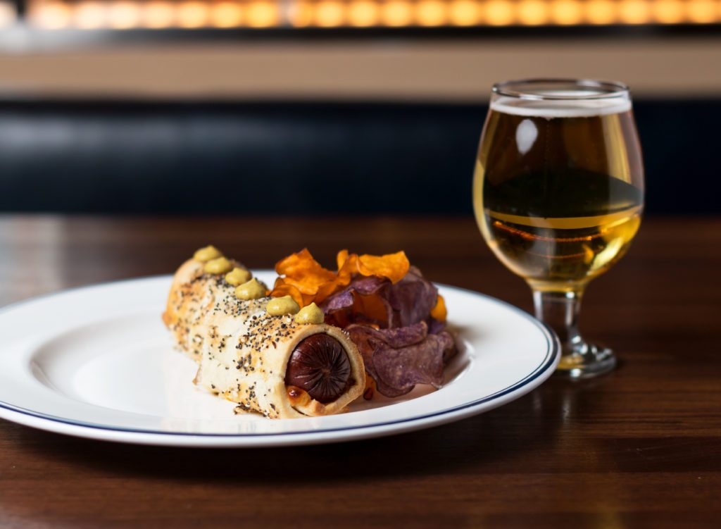 New York Yankees Steakhouse's Gourmet Hot Dog for Baseball Season Opening!